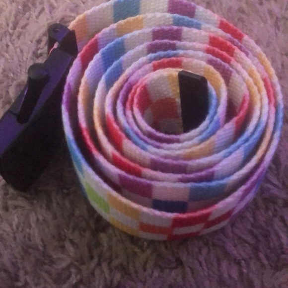 Accessories | Rainbow Checkered Belt | Poshmark